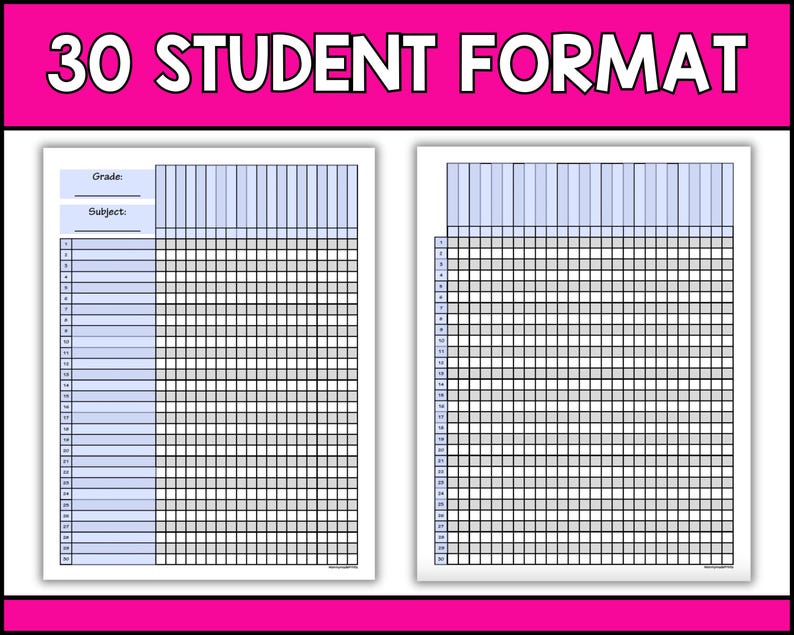 Editable Teacher Gradebook Printable. Teacher Planner. Grade Tracker ...