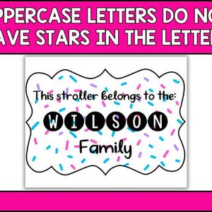 Editable Stroller Sign Family Name Digital Download: Personalized ...