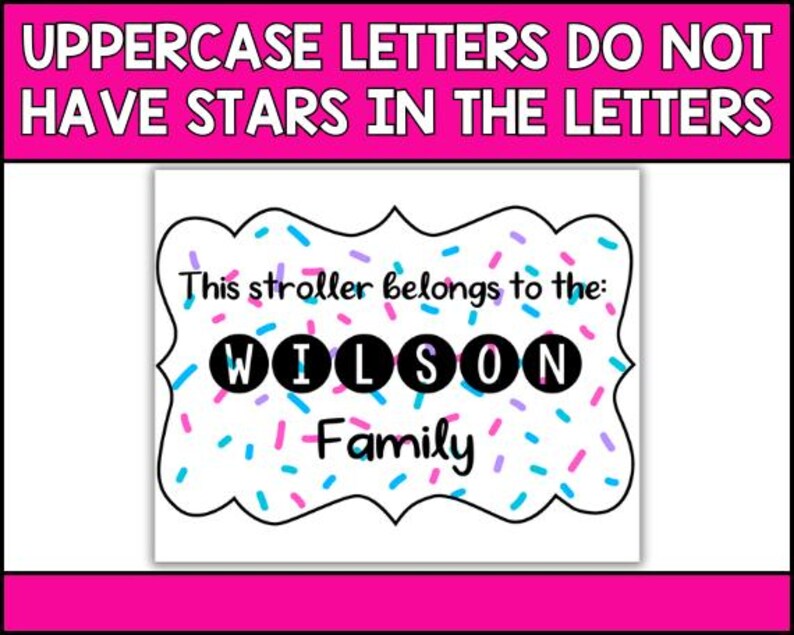 Editable Stroller Sign Family Name Digital Download: Personalized ...