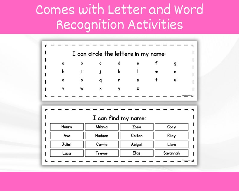 Editable Name Tracing Booklet. Custom Name Tracing Worksheets ...