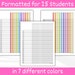 Teacher Gradebook Rainbow Printable. Teacher Planner. Grade Tracker ...