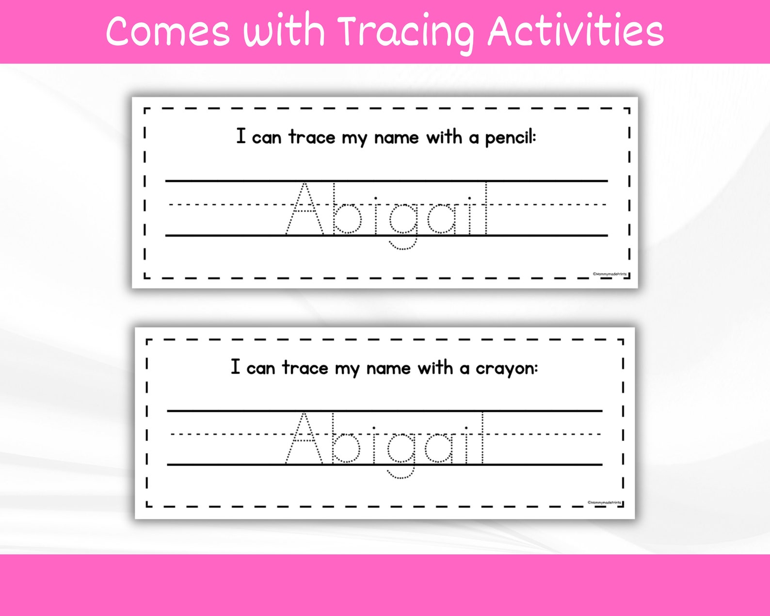 Editable Name Tracing Booklet. Custom Name Tracing Worksheets ...