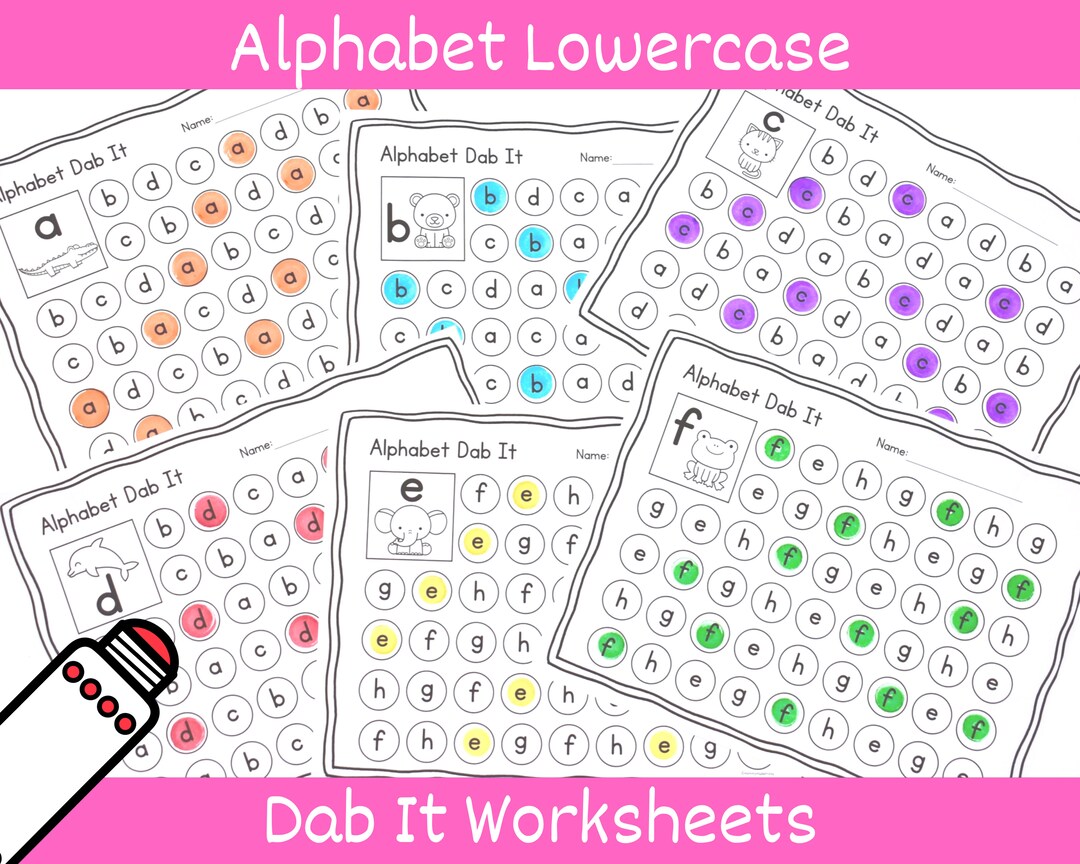 Alphabet Dab It Lowercase Preschool Worksheets. Montessori Materials ...