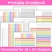 Teacher Gradebook Rainbow Printable. Teacher Planner. Grade Tracker ...