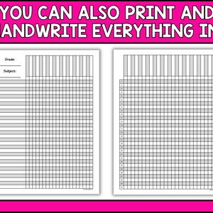 Editable Teacher Gradebook Printable. Teacher Planner. Grade Tracker ...
