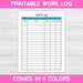 Monthly Work Log Printable. Time Log. Task Log. Working Hours - Etsy