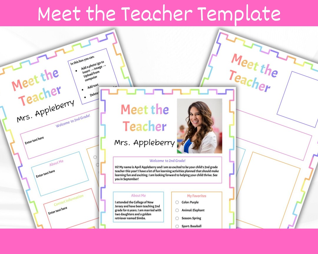 Editable Meet the Teacher Template, Teacher Newsletter, Teacher ...