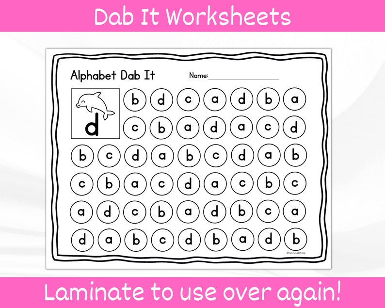 Alphabet Dab It Lowercase Preschool Worksheets. Montessori Materials ...
