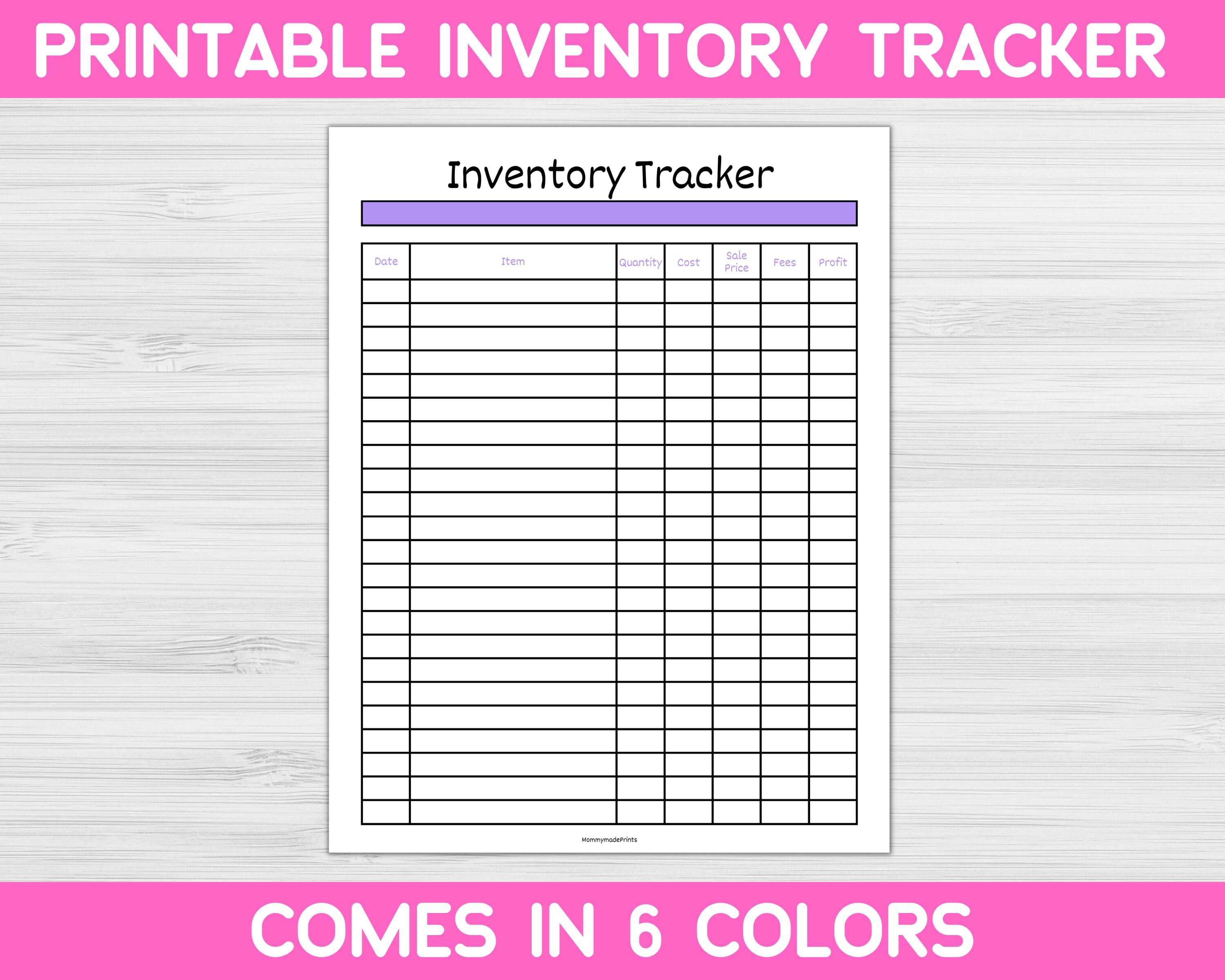 Inventory Tracker Printable. Inventory Template. Inventory - Etsy Canada