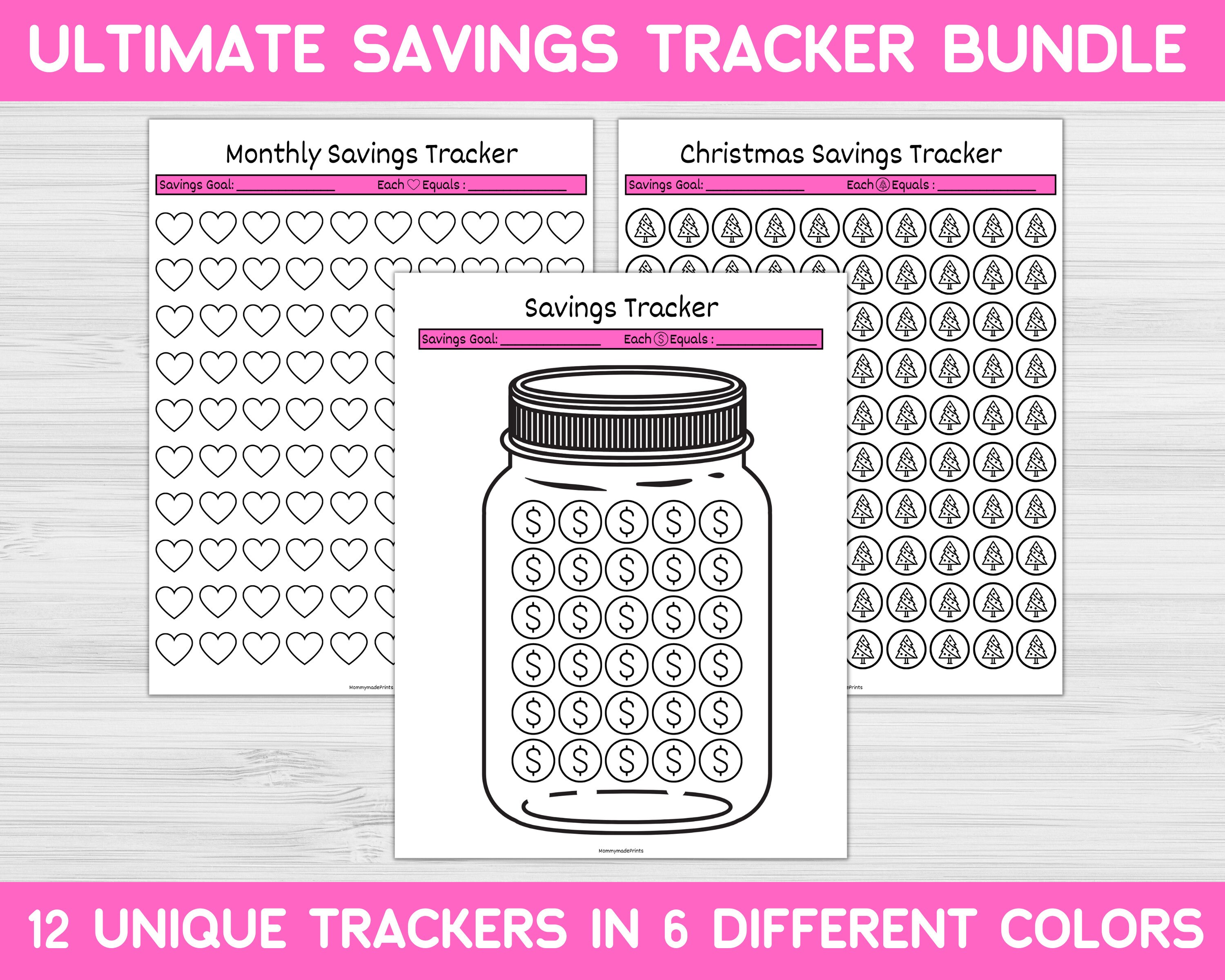 Savings Tracker Ultimate Printable Bundle. Finance Planner. - Etsy