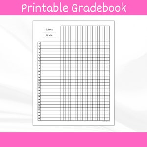 Teacher Gradebook Pastel Printable. Teacher Planner. Grade Tracker ...