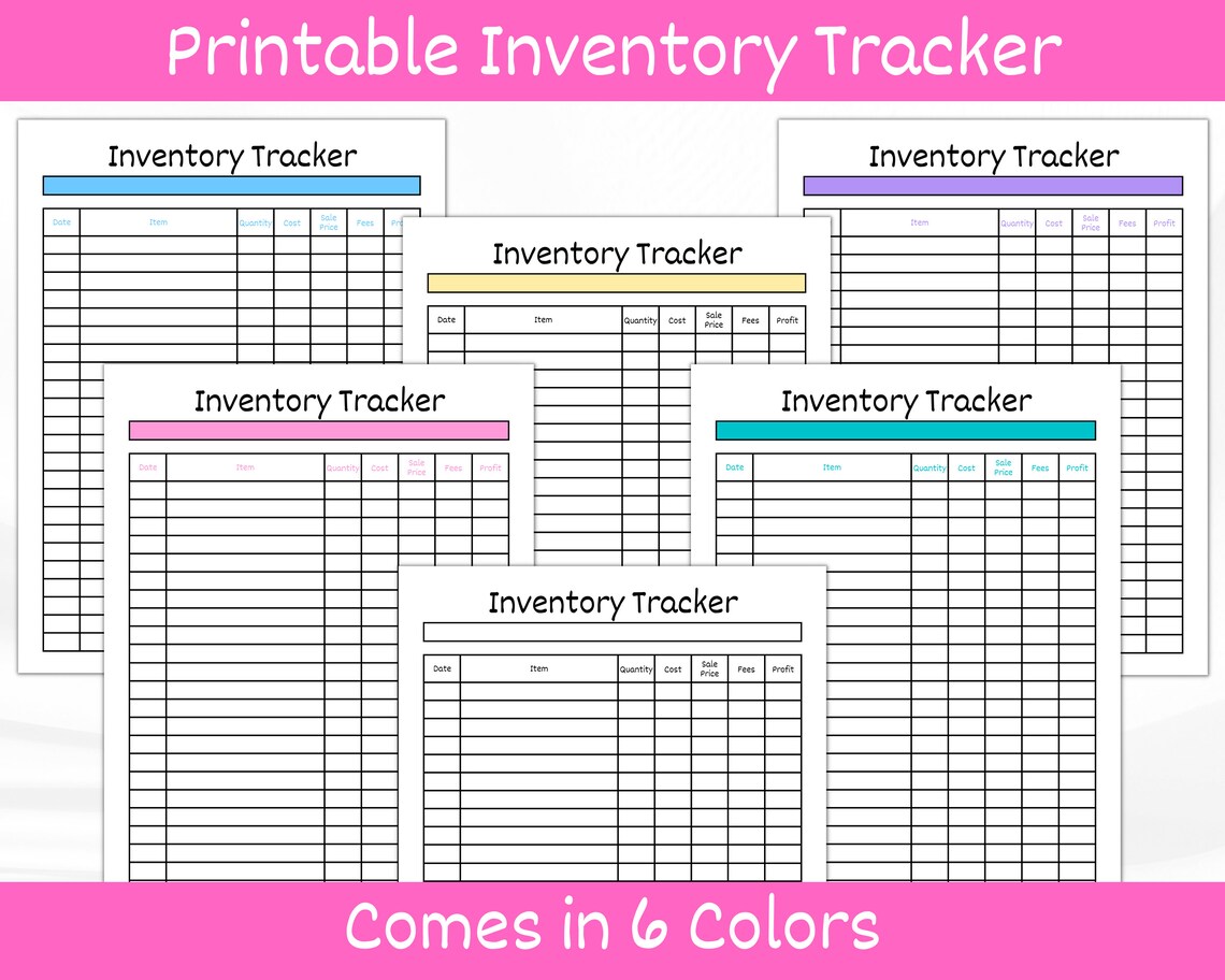 Inventory Tracker Printable. Inventory Template. Inventory Sheet ...