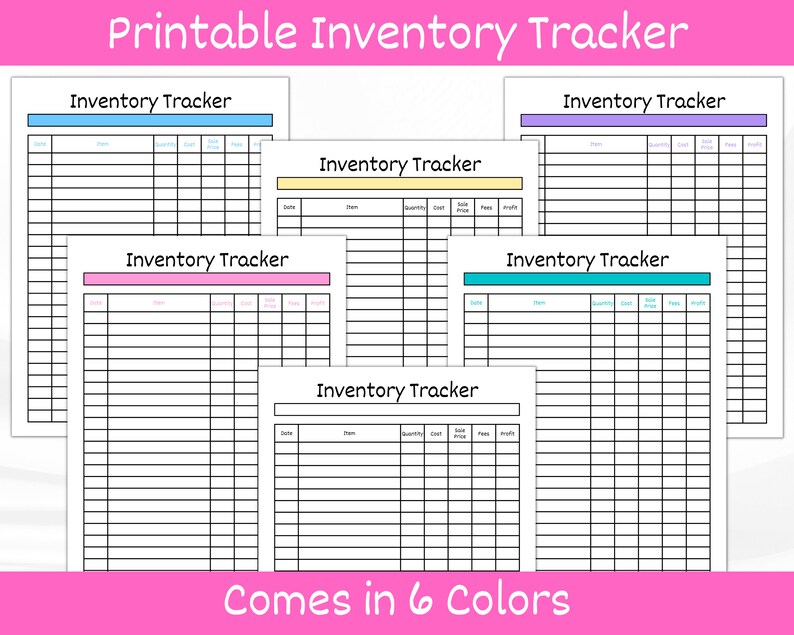Inventory Tracker Printable. Inventory Template. Inventory Sheet ...