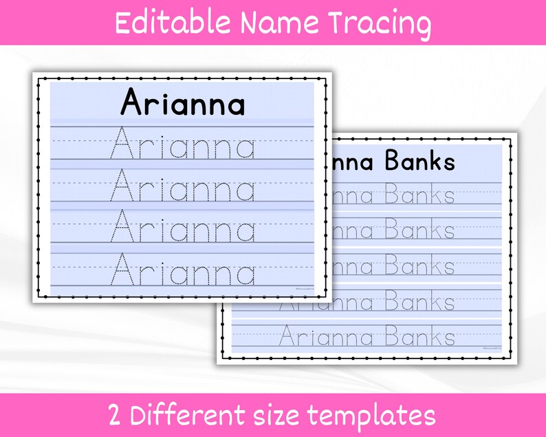 Editable Custom Name Tracing Worksheets. Handwriting Practice. I Can ...