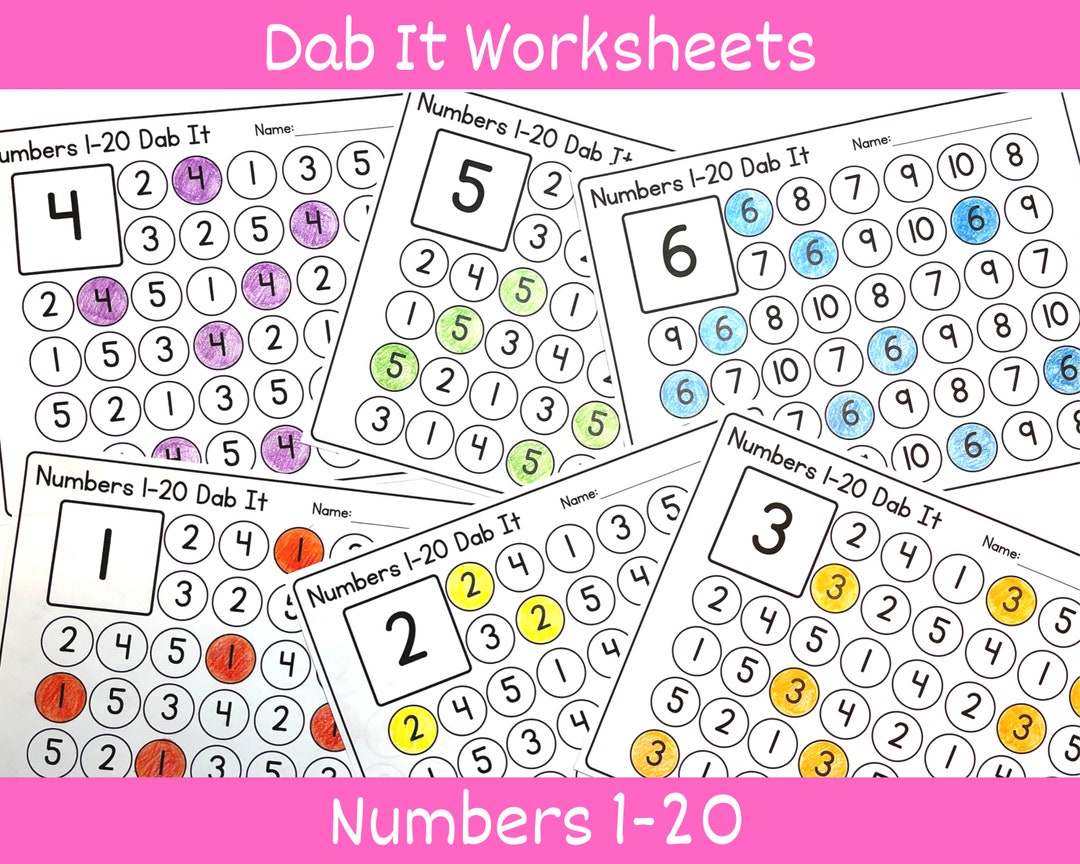 Numbers Dab It Lowercase Preschool Worksheets. Montessori Materials ...