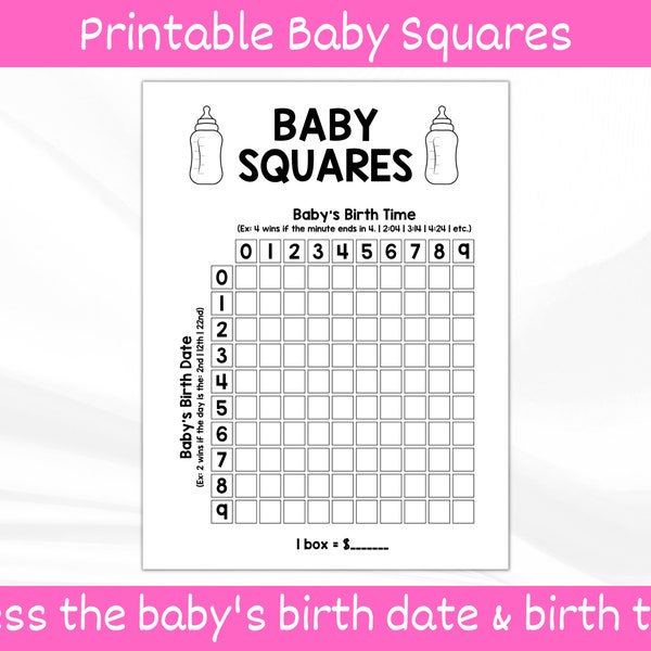 Due Date Squares - Etsy