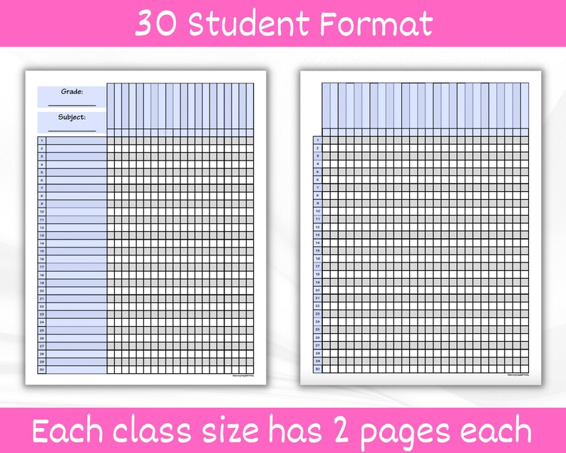 Editable Teacher Gradebook Printable. Teacher Planner. Grade - Etsy