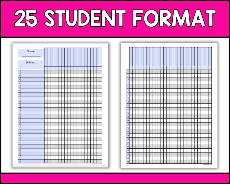 Editable Teacher Gradebook Printable. Teacher Planner. Grade Tracker ...