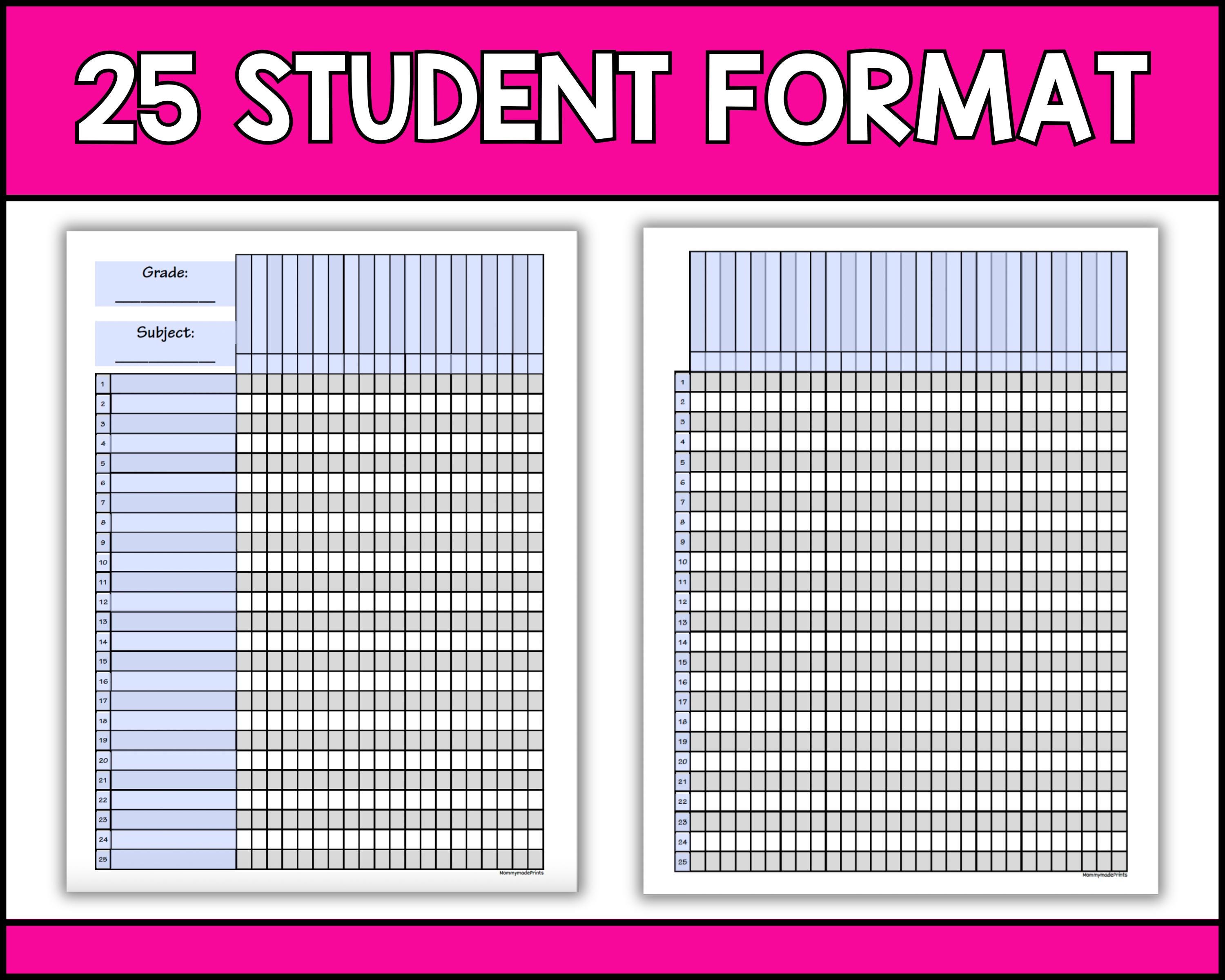 Editable Teacher Gradebook Printable. Teacher Planner. Grade Tracker ...