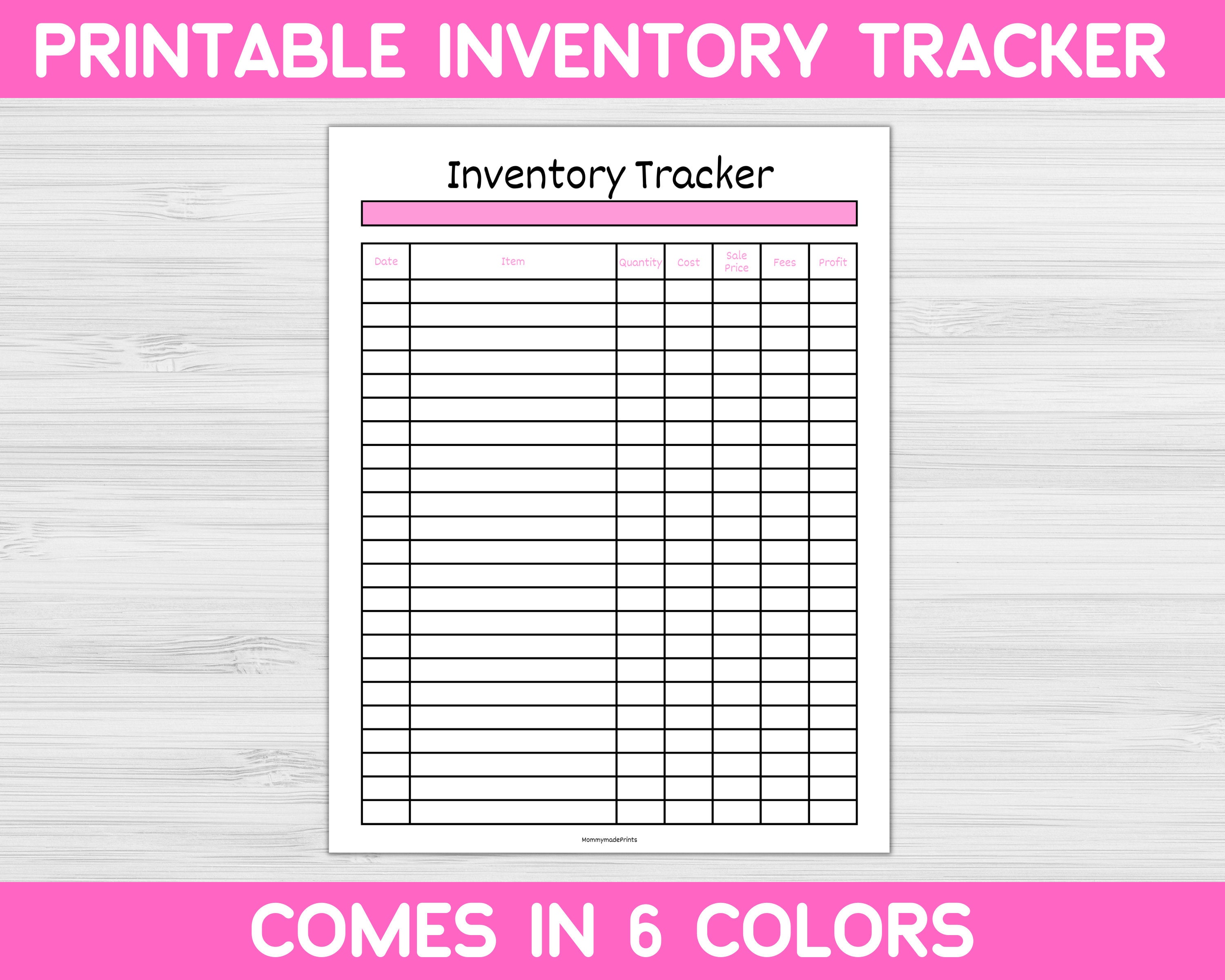 Inventory Tracker Printable. Inventory Template. Inventory - Etsy Canada
