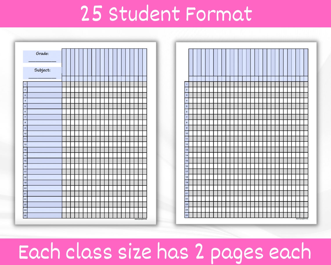 Editable Teacher Gradebook Printable. Teacher Planner. Grade Tracker ...