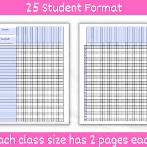 Editable Teacher Gradebook Printable. Teacher Planner. Grade Tracker ...
