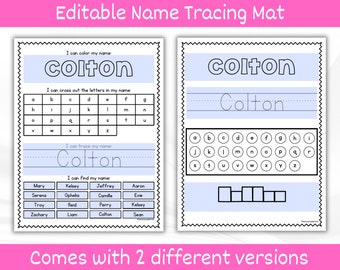 Editable Custom Name Tracing Worksheet. Handwriting Practice. I Can ...