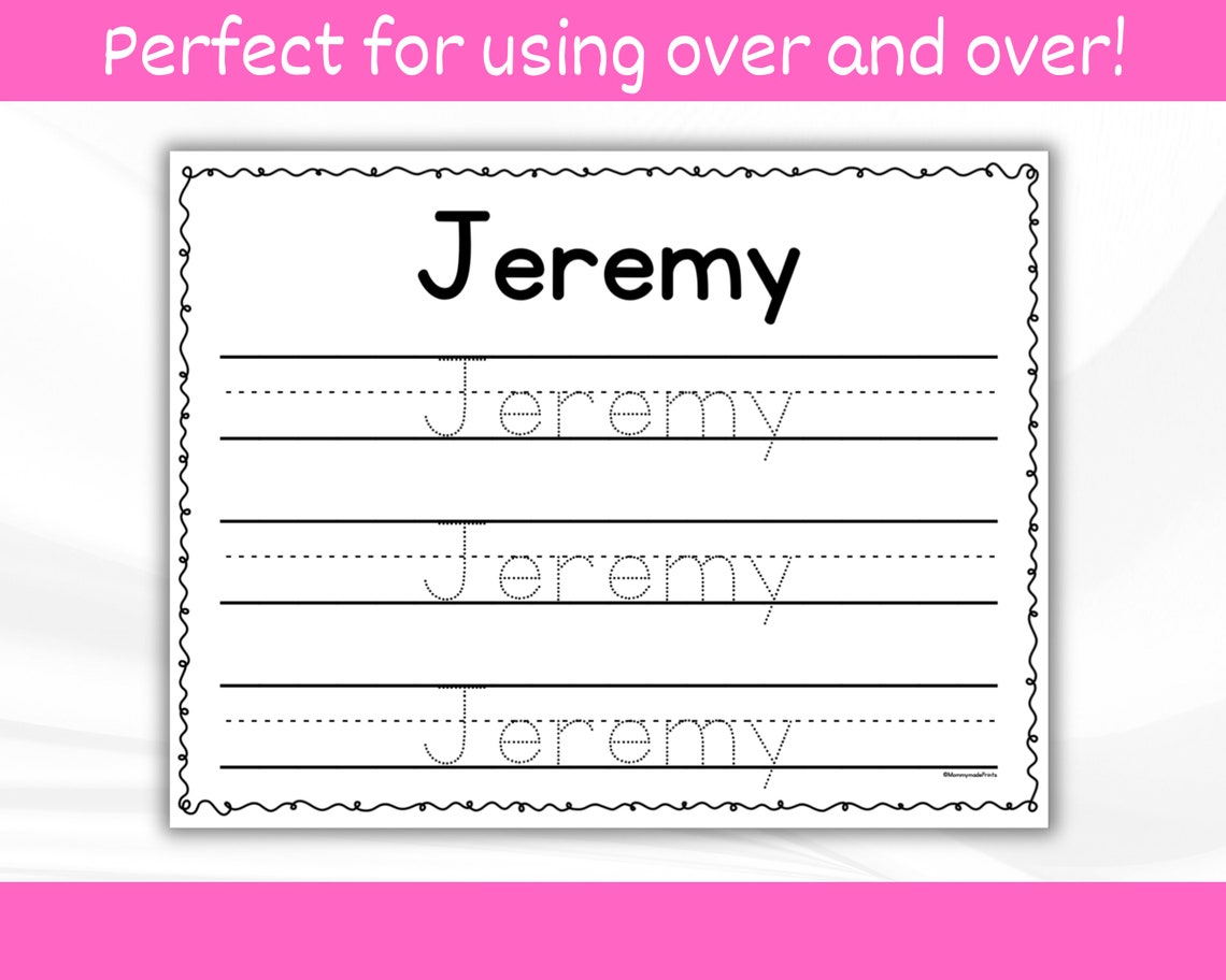 Editable Custom Name Tracing Worksheet. Handwriting Practice. I Can ...