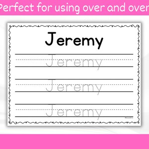 Editable Custom Name Tracing Worksheet. Handwriting Practice. I Can ...
