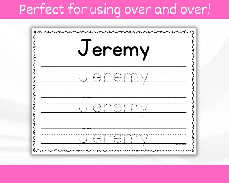 Editable Custom Name Tracing Worksheet. Handwriting Practice. I Can ...