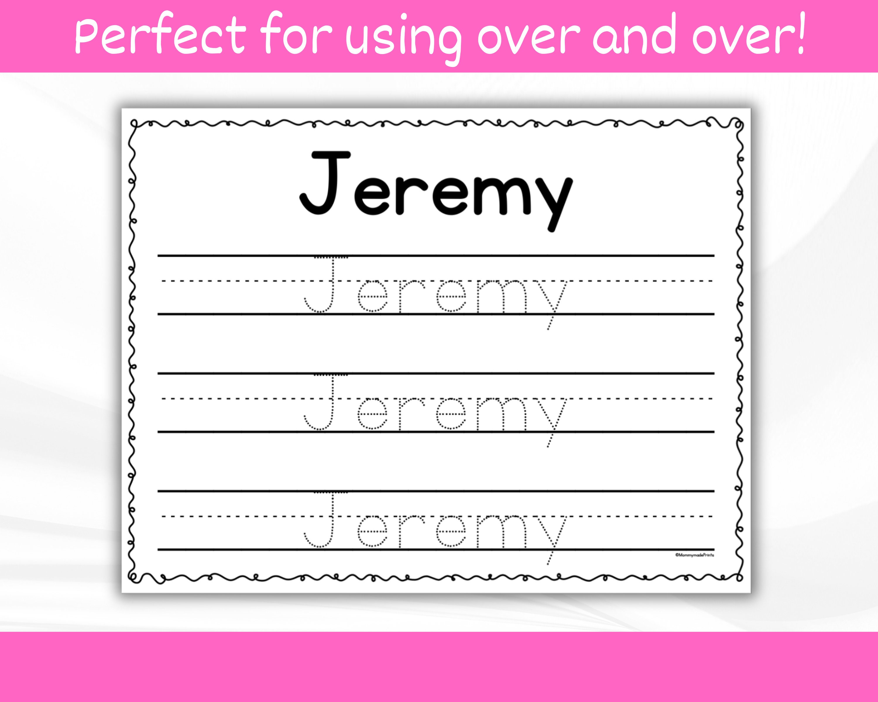 Editable Custom Name Tracing Worksheet. Handwriting Practice. I Can ...