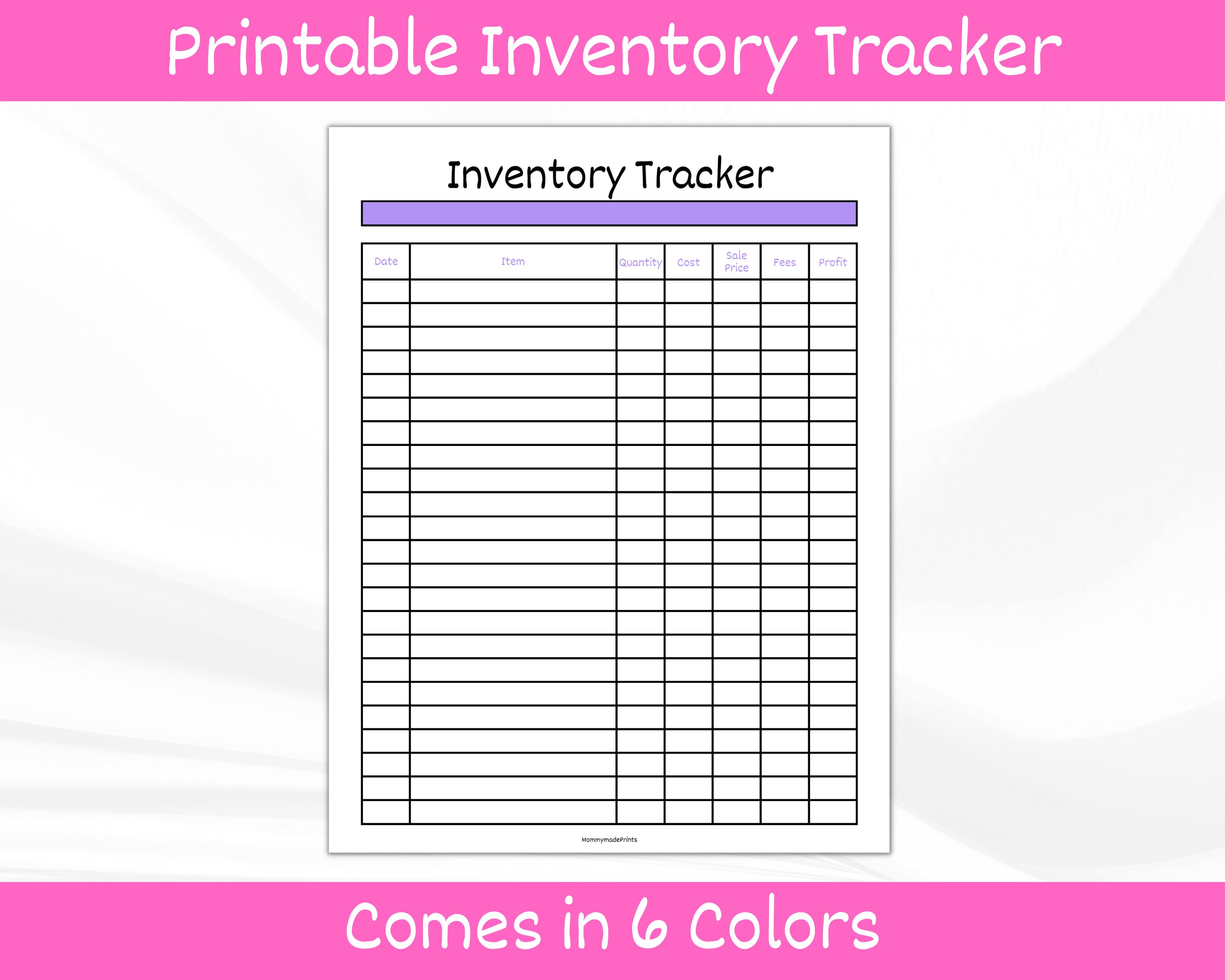 Inventory Tracker Printable. Inventory Template. Inventory Sheet ...