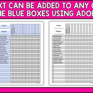 Editable Teacher Gradebook Printable. Teacher Planner. Grade Tracker ...