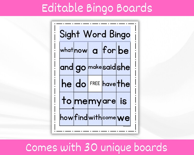 Editable Custom Bingo Board Cards. Personalized Bingo Template. Bingo ...
