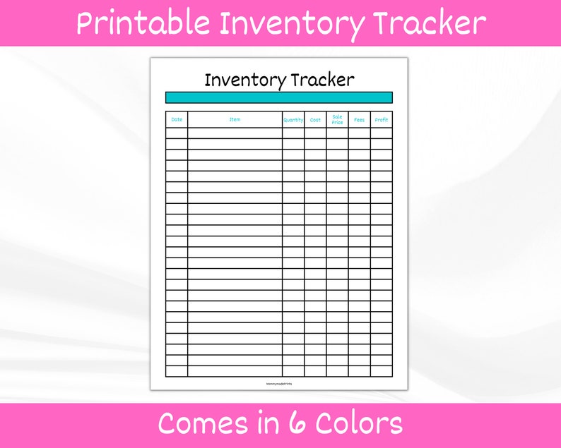 Inventory Tracker Printable. Inventory Template. Inventory Sheet ...