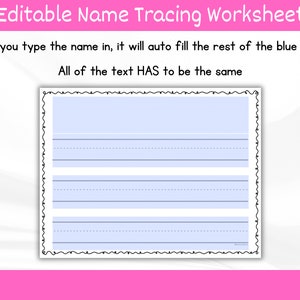 Editable Custom Name Tracing Worksheet. Handwriting Practice. I Can ...