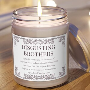 Disgusting Brothers - Candle, Tom and Greg, Succession Merch ...