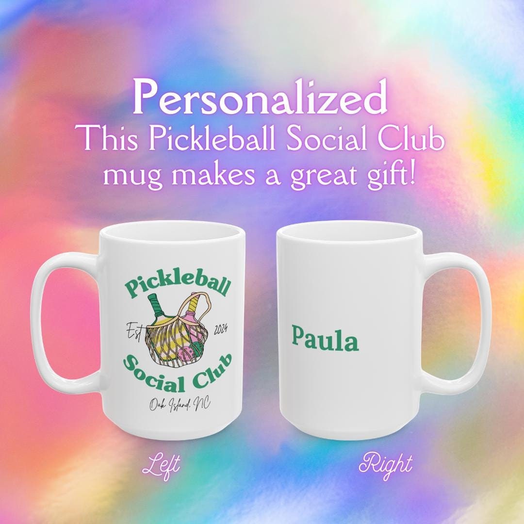 Pickleball Social - Pickleball Mug, Custom Pickleball, Pickleball Gifts ...