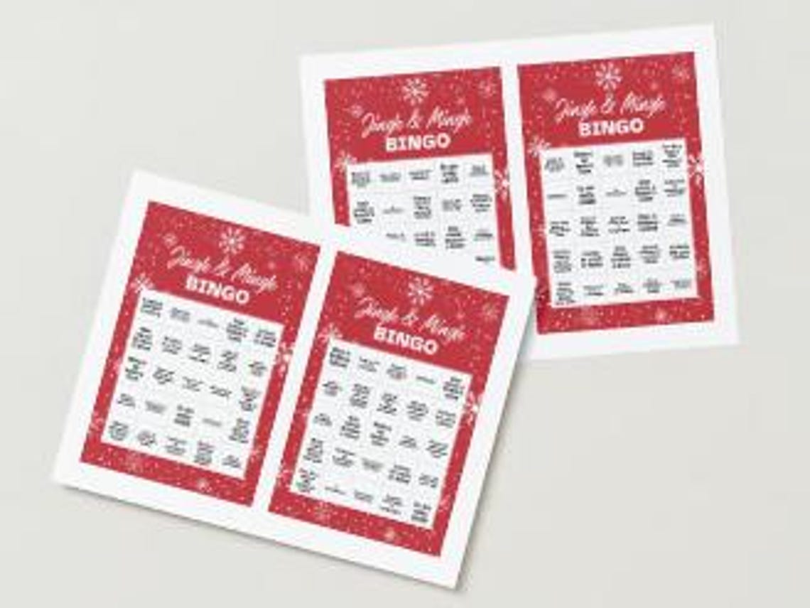 Jingle Mingle Bingo, Team Building Game, Mingle Bingo, Christmas Mingle ...