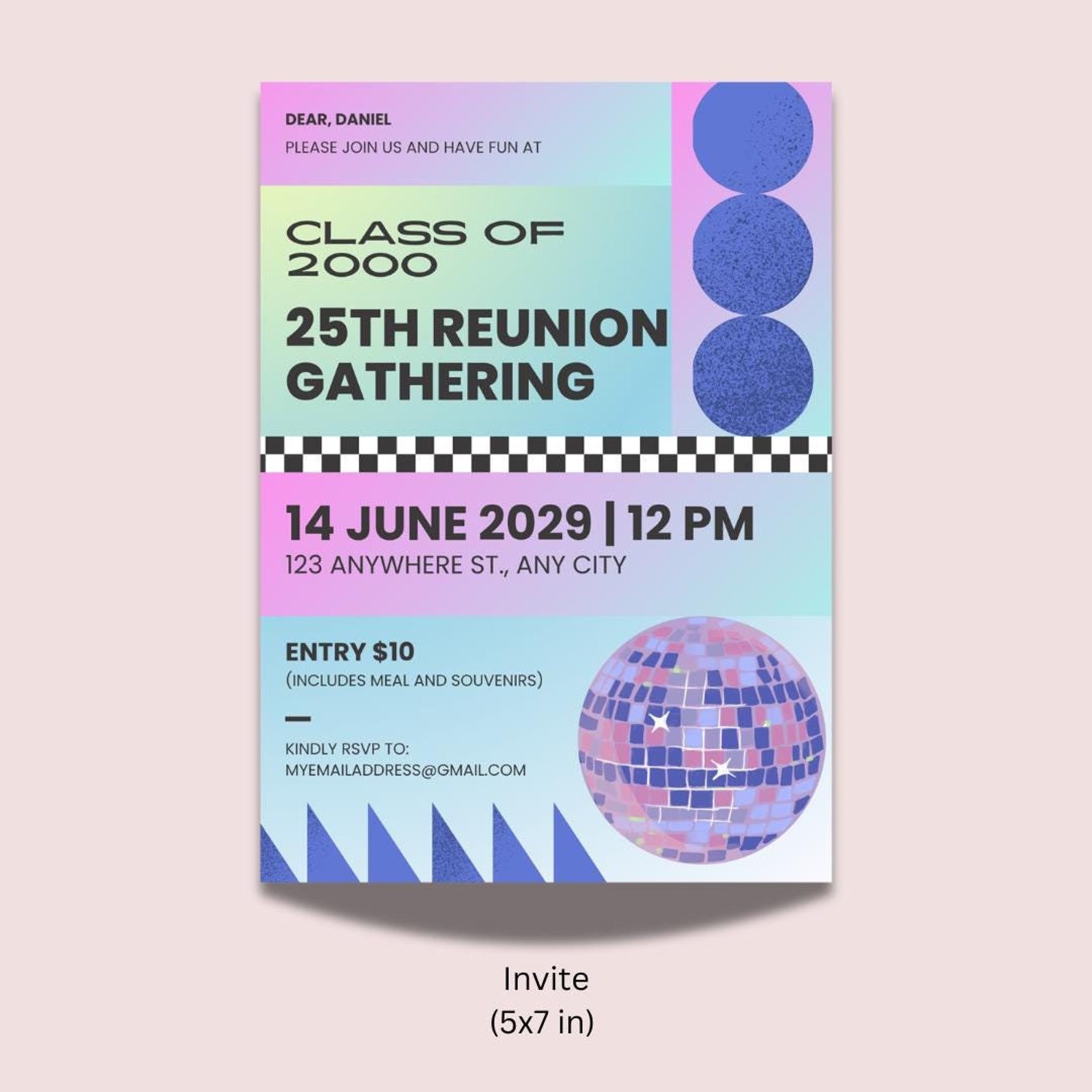 Class Reunion - Editable Invite Template, High School Reunion, 50th ...