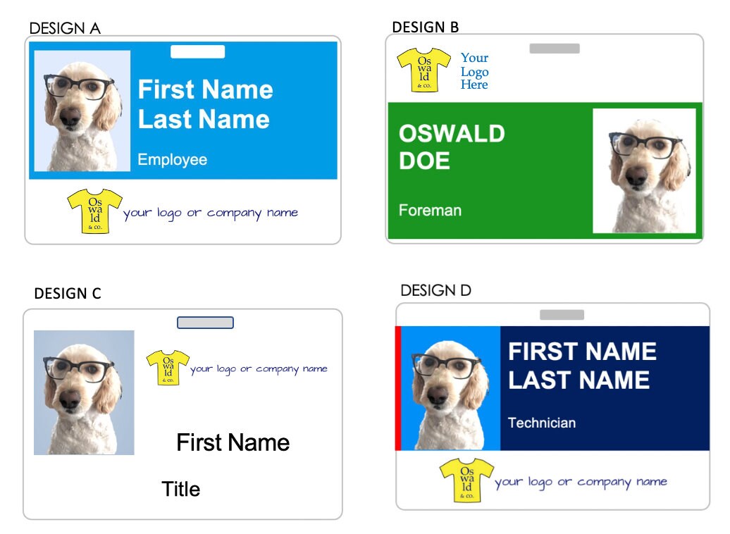 Custom ID Badge for Work, Employee, Identification Card - Etsy