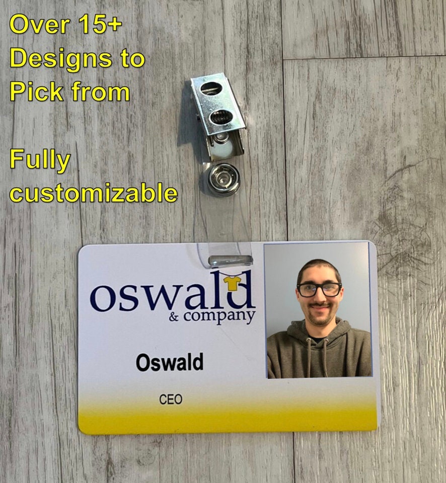 Custom ID Badge for Work, Employee, Identification Card - Etsy