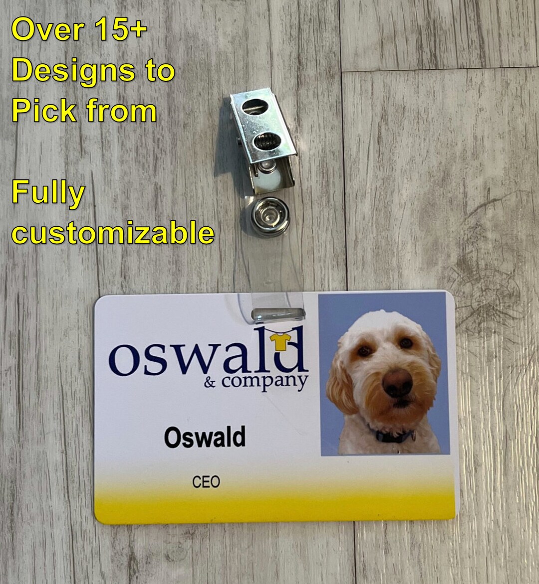 Custom ID Badge for Work Employee Identification Card - Etsy