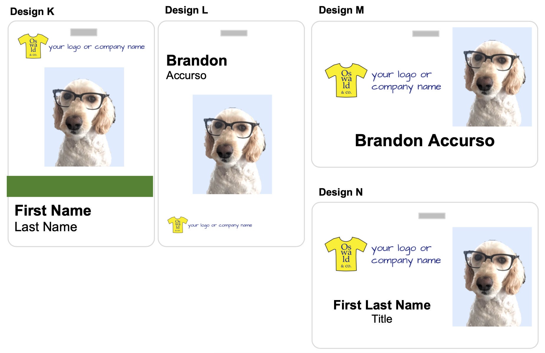 Custom ID Badge for Work, Employee, Identification Card - Etsy