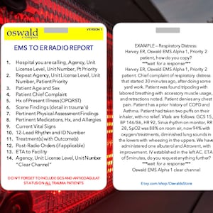 EMT Paramedic EMS to ER Radio Report Badge Buddy Tool Aid - Etsy
