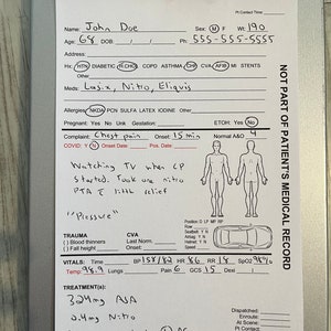 EMS Street Sheet, Paramedic, EMT - Etsy