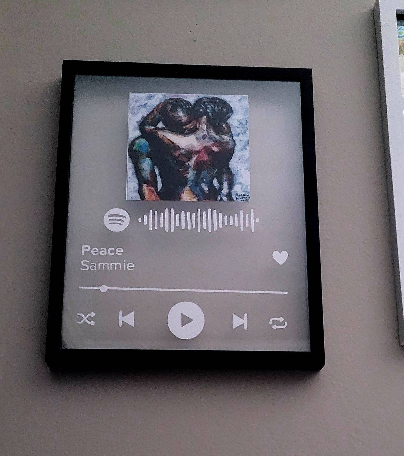 Spotify Song Floating Frame with Scannable Song Code | Etsy