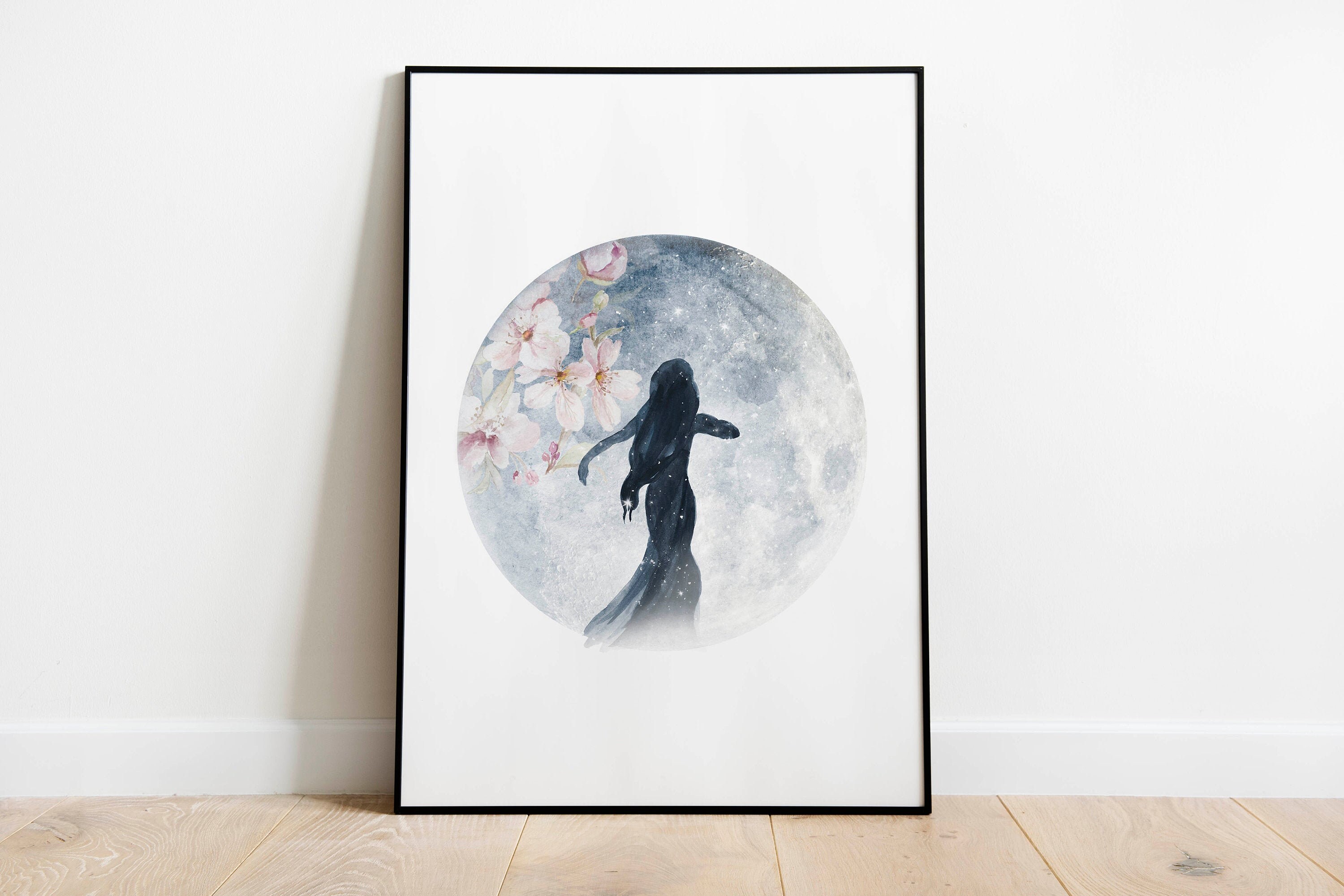 Ostara Magical Moon, Witch Fertility Pagan Art Print. Digital Download ...