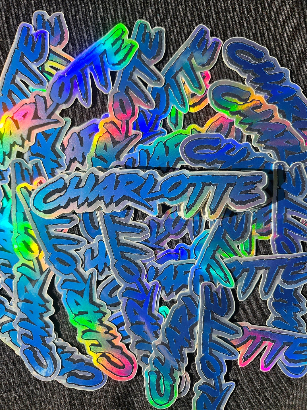 Charlotte Holographic Vinyl Sticker - Etsy