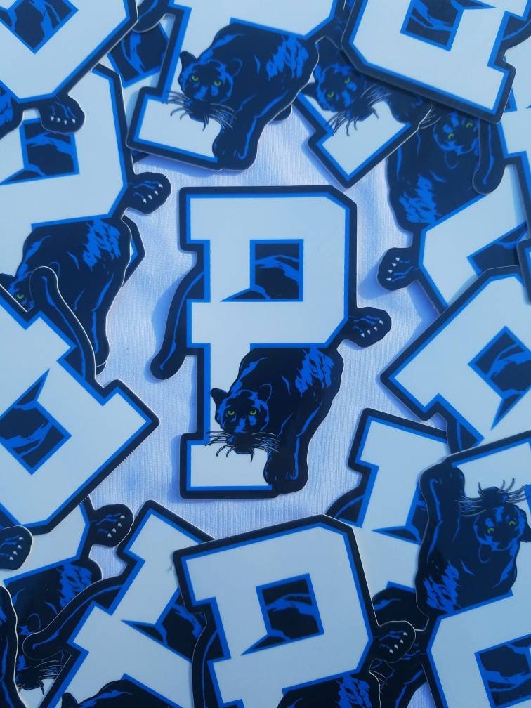 Panthers letterman Vinyl Sticker - Etsy